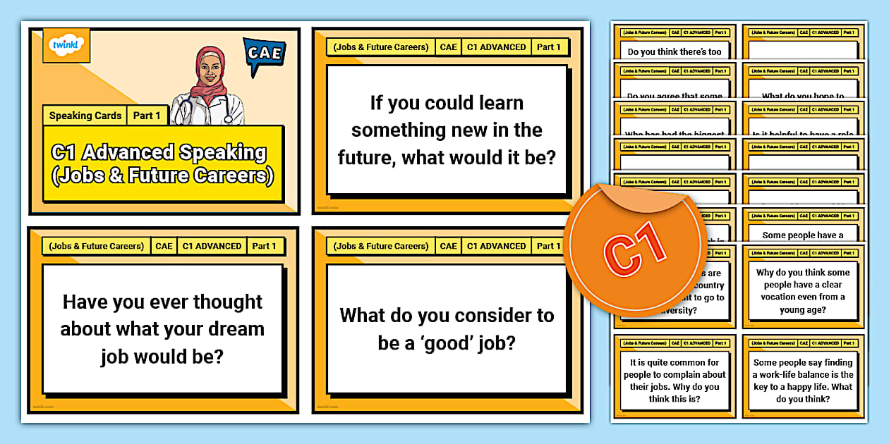 Twinkl ESL C1 Advanced Speaking Cards (teacher made)