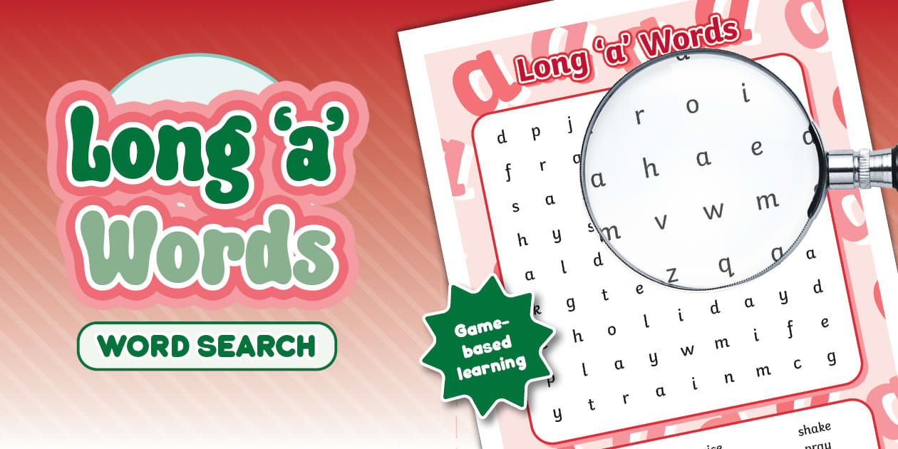 Different Ways To Spell Long 'a' Word Search