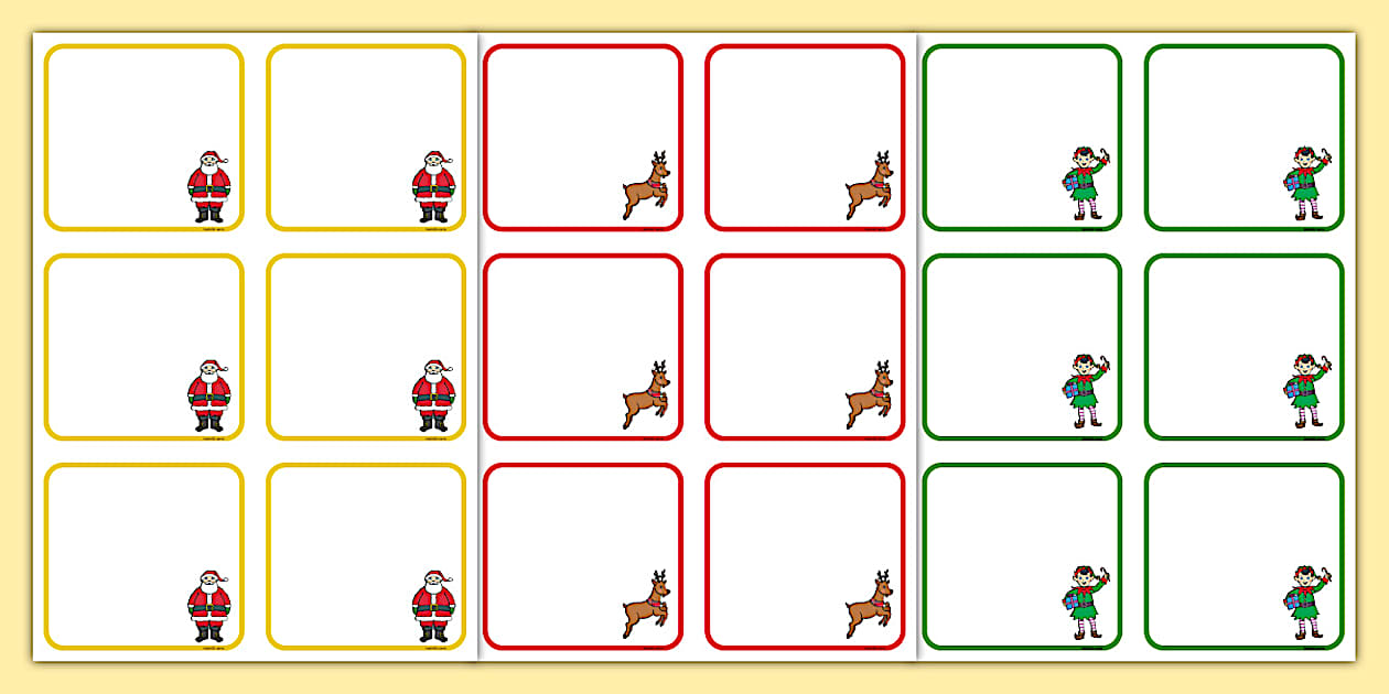 Christmas Labels (pegs and labels)