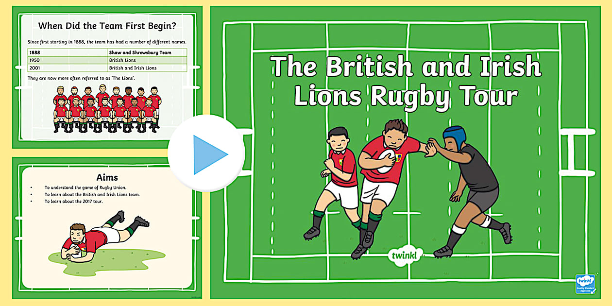 KS1 Lions Rugby Tour Information PowerPoint - Twinkl