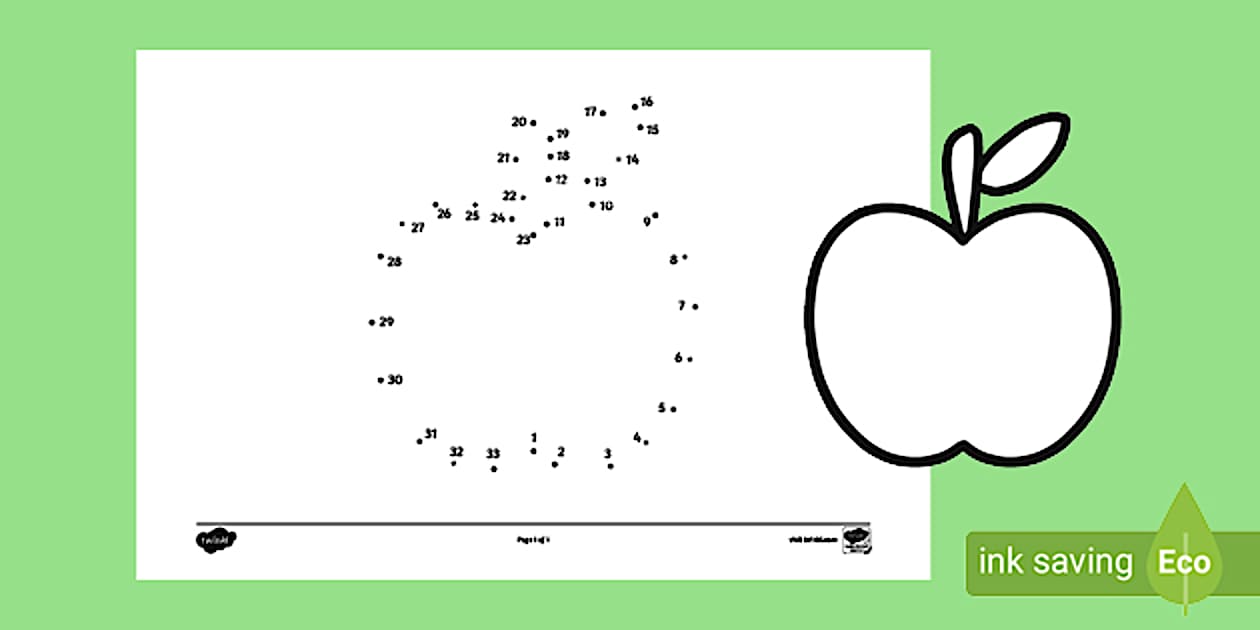 Apple Dot to Dot Activity - Activities - Resources - KS1