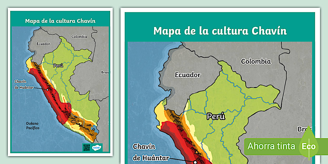 Mapa de la cultura Chavín | Materiales Educativos Twinkl