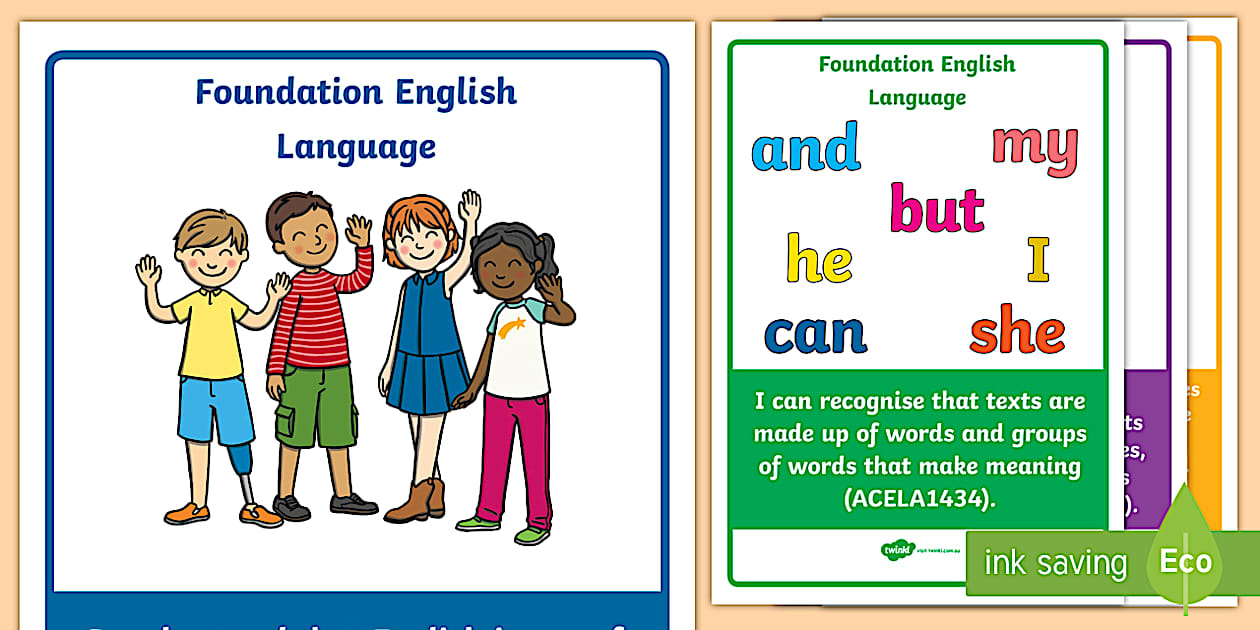 TAS Australia Foundation English Targets Display Posters