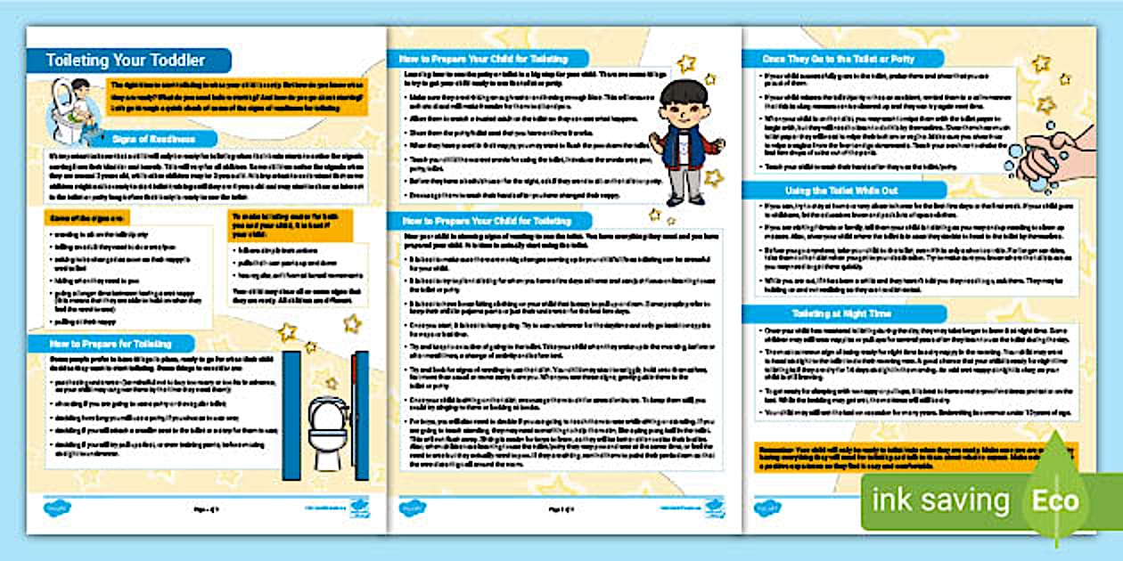 Editable Toileting Your Toddler Guide (teacher made)