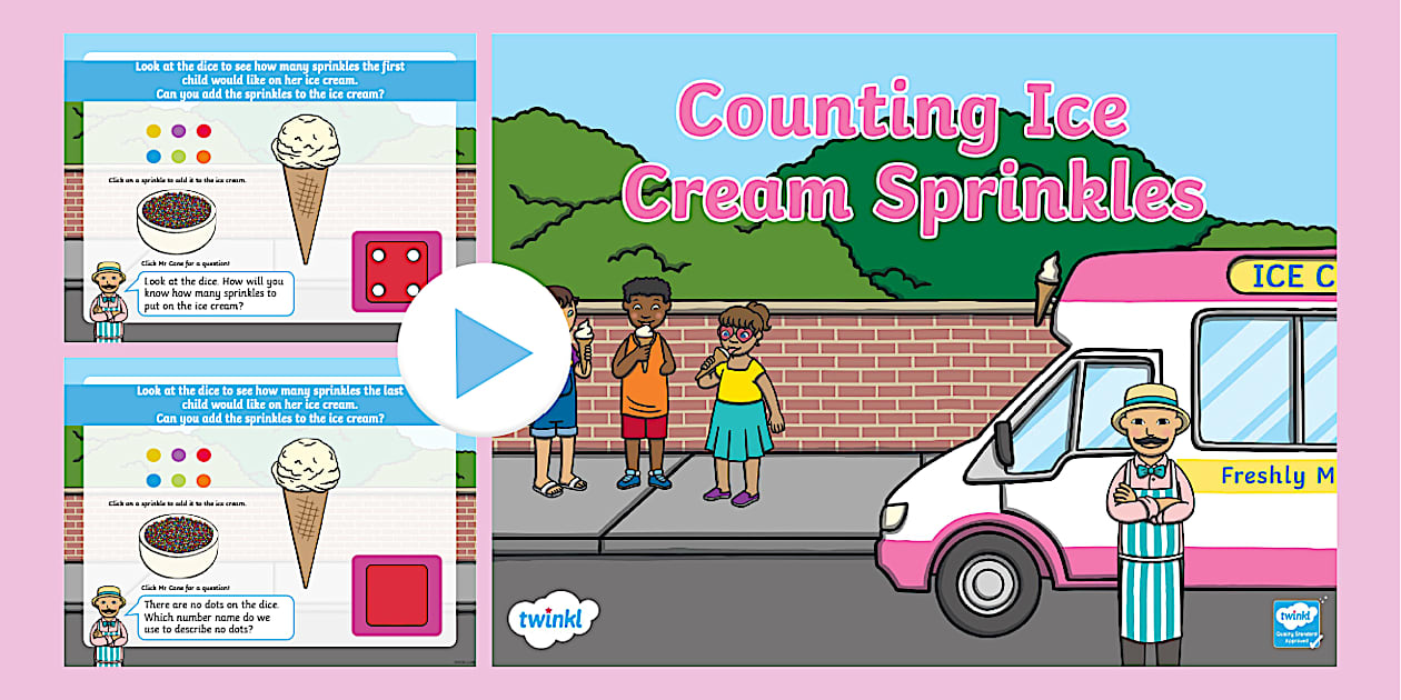 EYFS Counting Ice Cream Sprinkles Reasoning PowerPoint