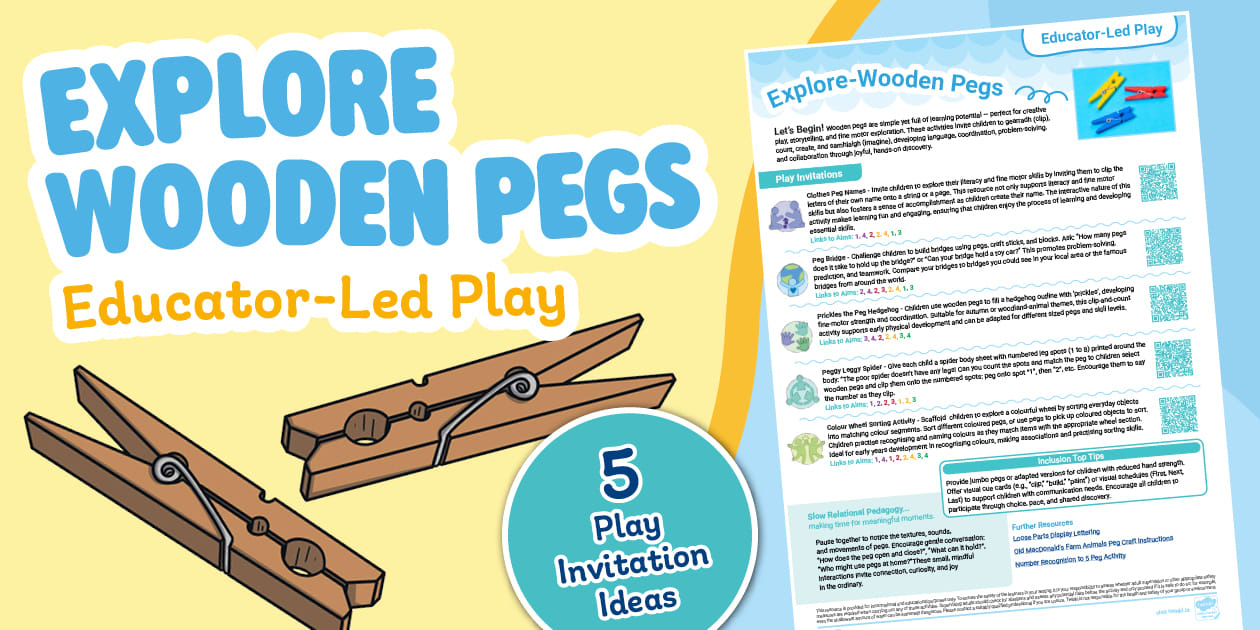 Explore - Wooden Pegs Educator-Led Play