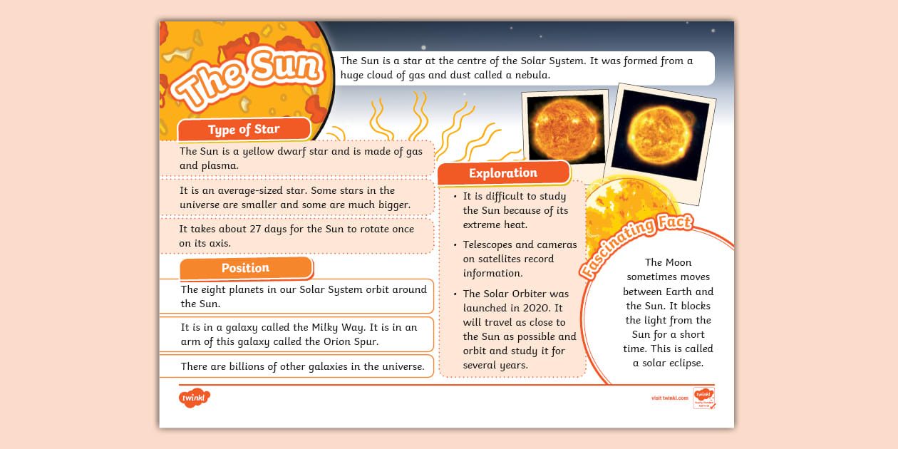 KS1 The Sun Fact File (teacher made) - Twinkl