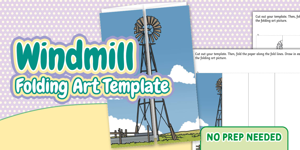 Windmill Folding Art Template