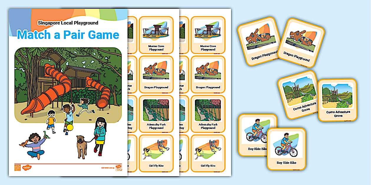 Singapore Local Playground Match a Pair Game - Twinkl