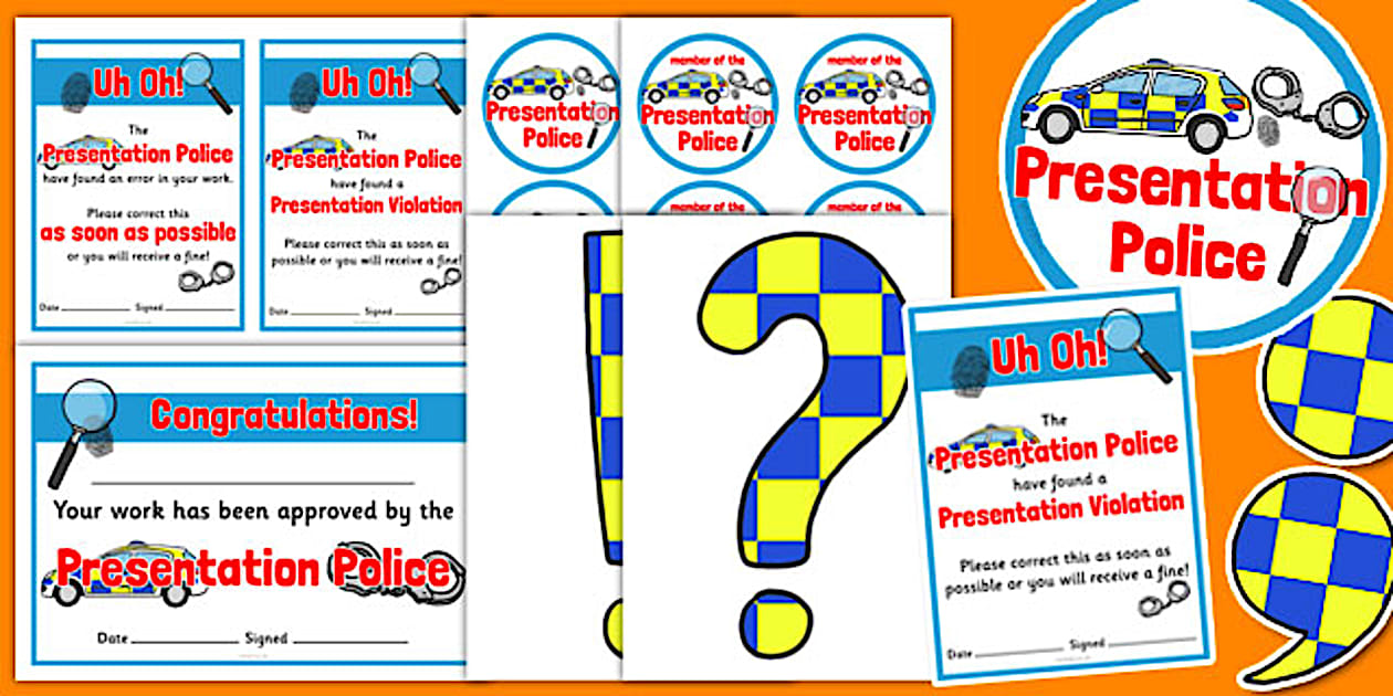 Presentation Police Pack (teacher made) - Twinkl