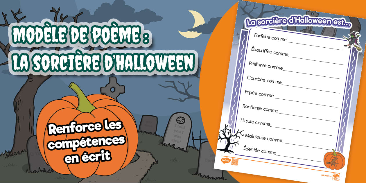 Modèle de poème en comparaison : La sorcière d'Halloween