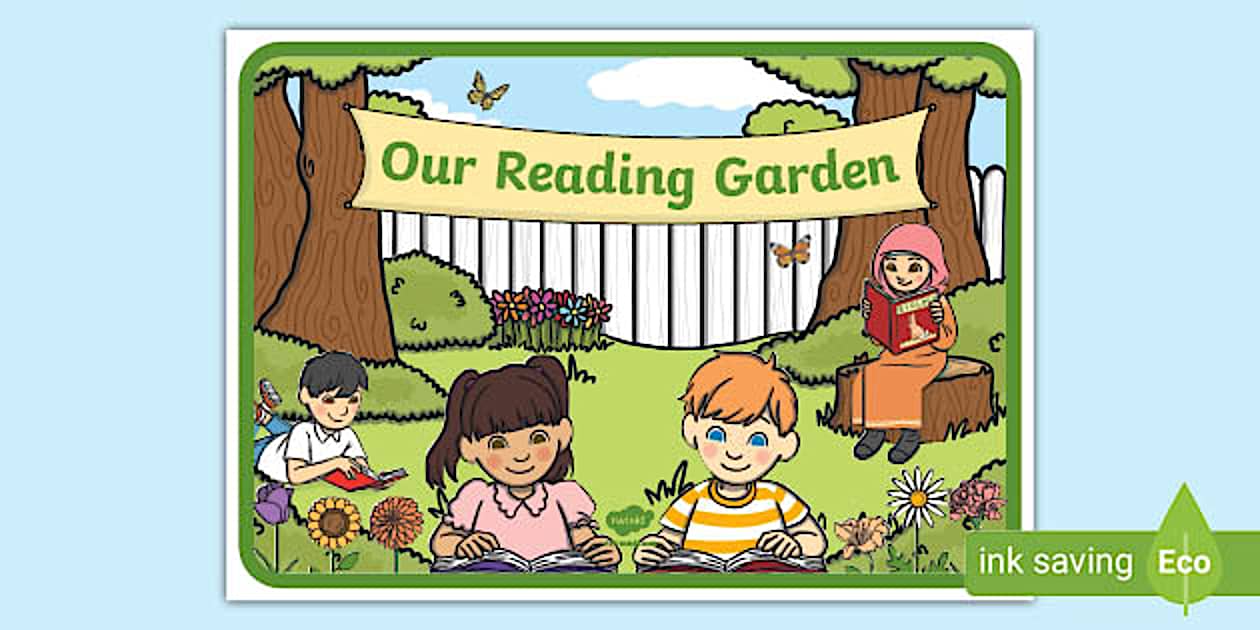 Cursive Reading Garden Display Poster (teacher made)