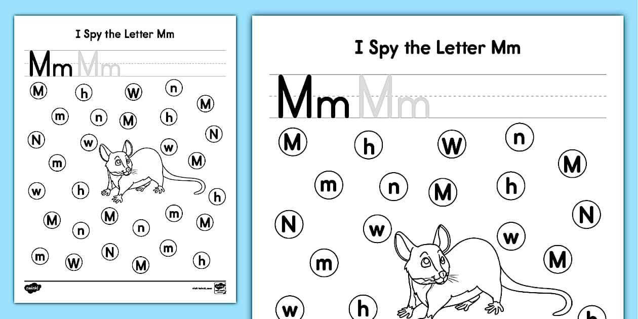 I Spy the Letter Mm Activity (teacher made) - Twinkl