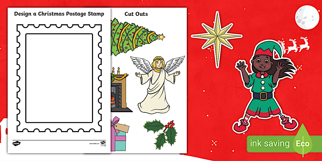Design a Christmas Postage Stamp Activity (teacher made)