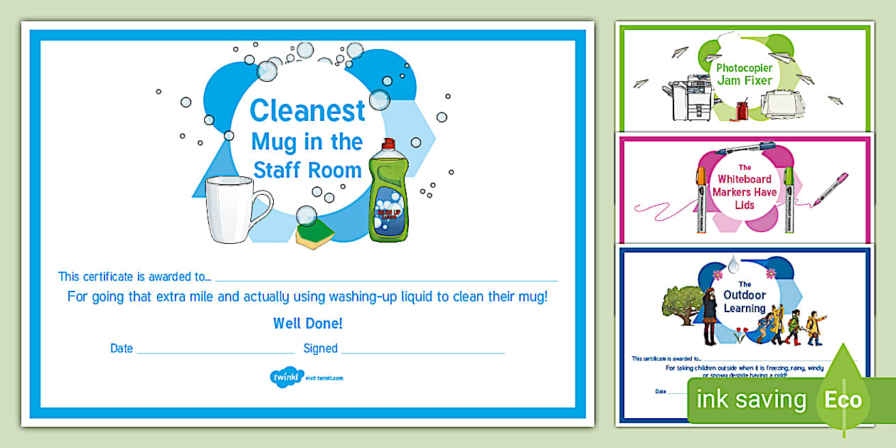 Editable Fun End of Year Staff Award Certificates - Twinkl