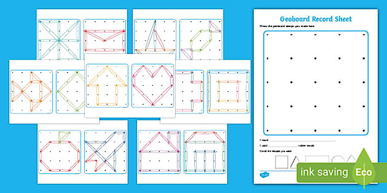 Geoboard Task Cards and Recording Sheet (teacher made)