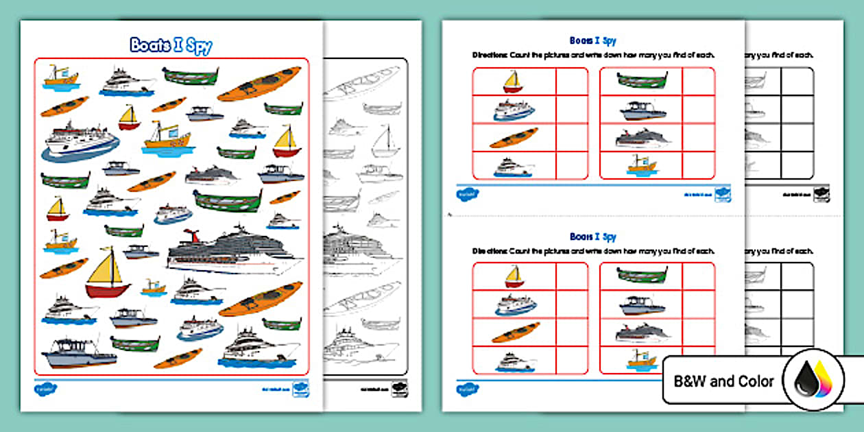 Boats I Spy Activity (teacher made) - Twinkl