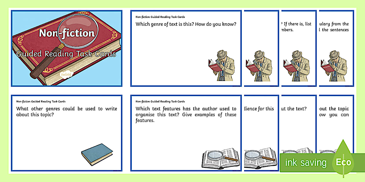 SA Non-Fiction Guided Reading Task Cards (teacher made)
