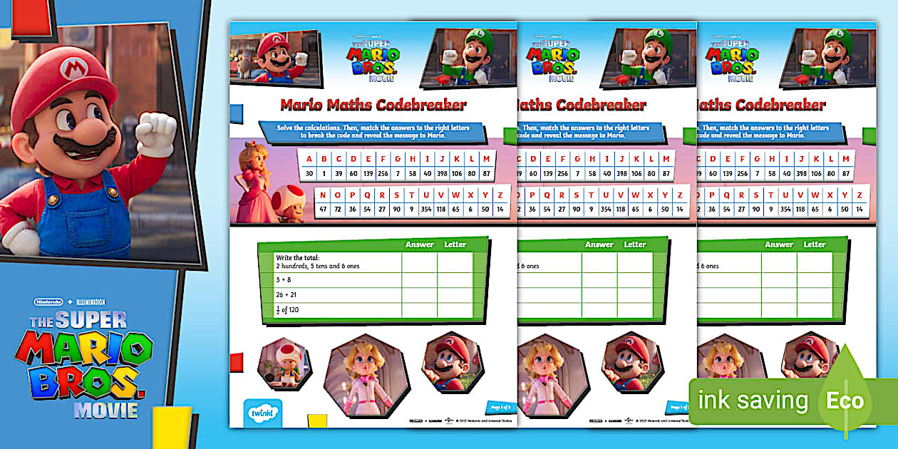 FREE! - 👉 Super Mario Bros.: Mario Maths Codebreaker [Ages 7-9]