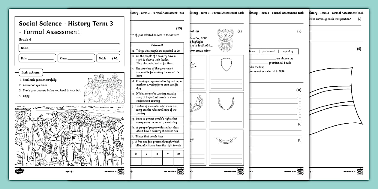 Grade 6 Social Science: History - Formal Assessment Term 3