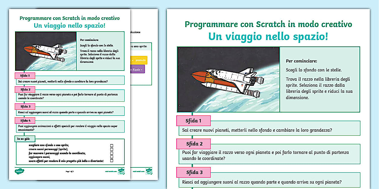 Schede Coding con Scratch (professor feito) - Twinkl