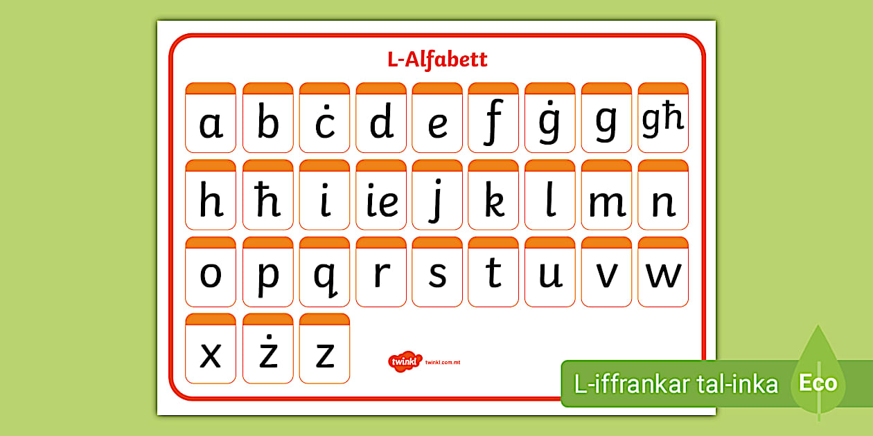 Word Mat: L-Alfabett (teacher made) - Twinkl