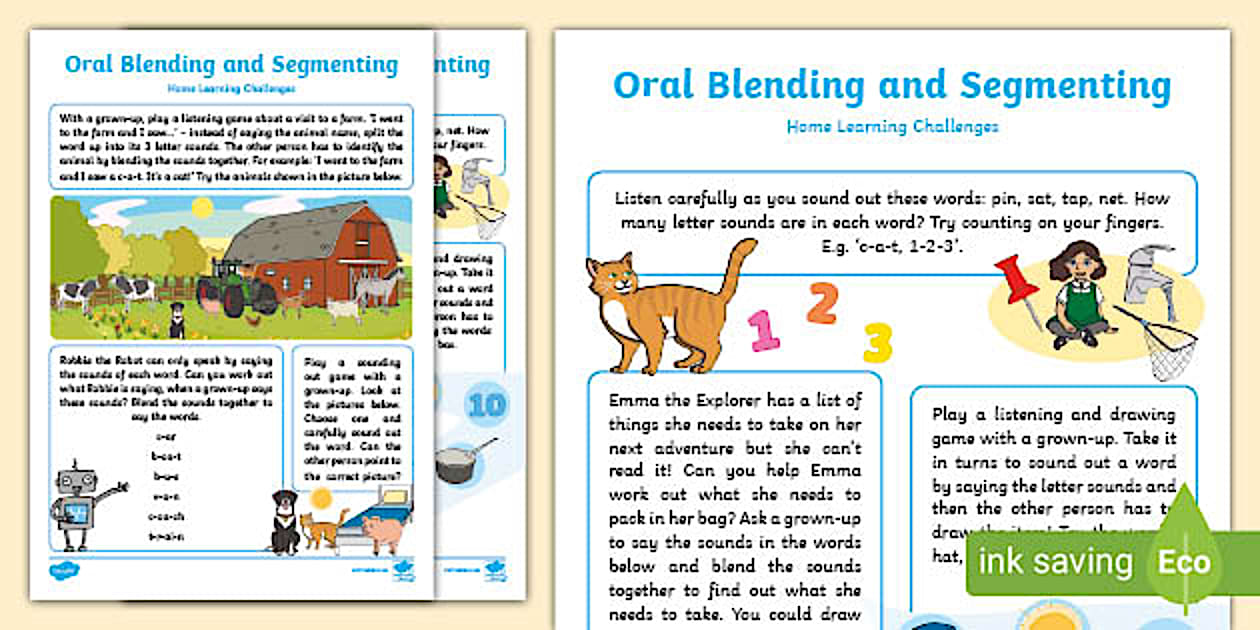 Phase 1: Oral Segmenting and Blending Games for Reception