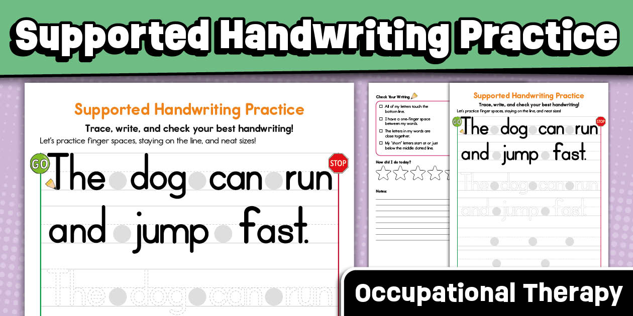 Occupational Therapy Interventions for Dysgraphia: Supported Handwriting