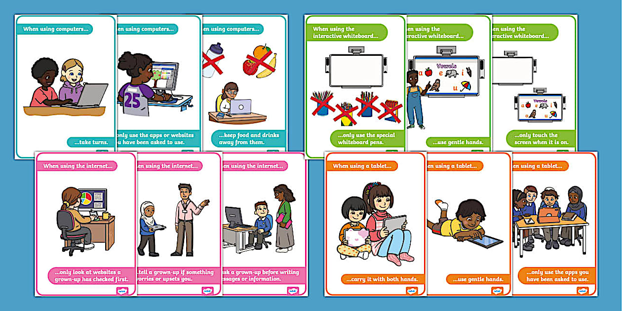 👉 Interactive Whiteboard Rules Display Posters - Twinkl