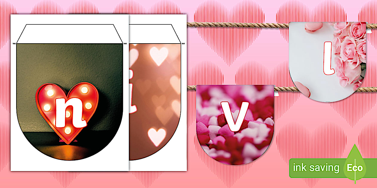 Valentine's Day Photo Display Bunting (teacher made)