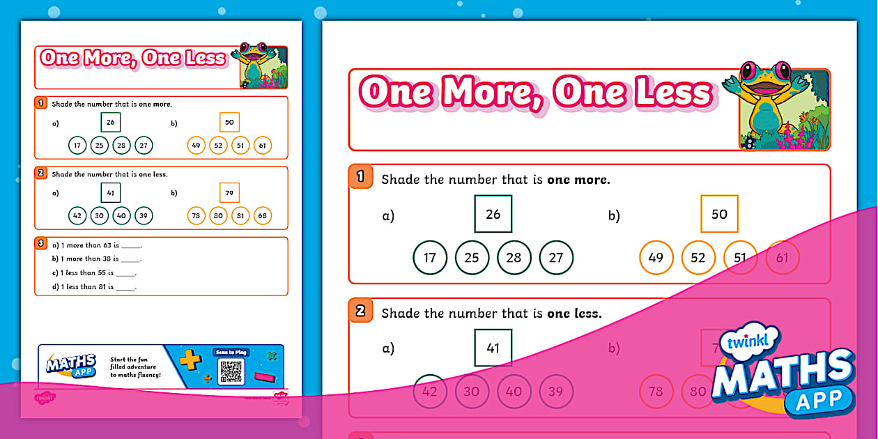 👉 Y1 Place Value One More One Less Safari Activity Sheet