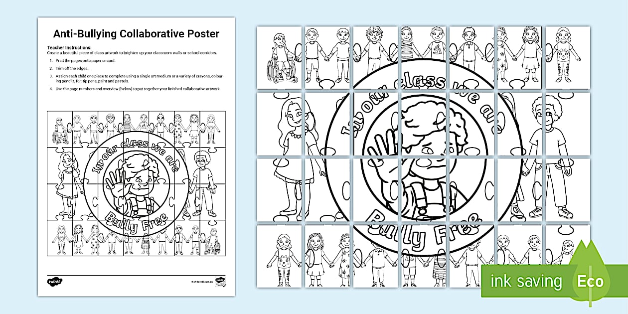 Anti-Bullying Collaborative Poster (teacher made) - Twinkl