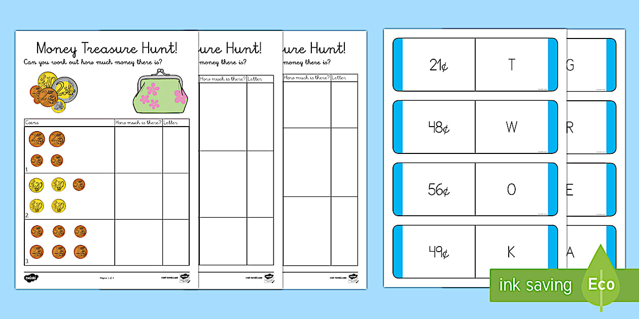 Euros Money Treasure Hunt - Twinkl
