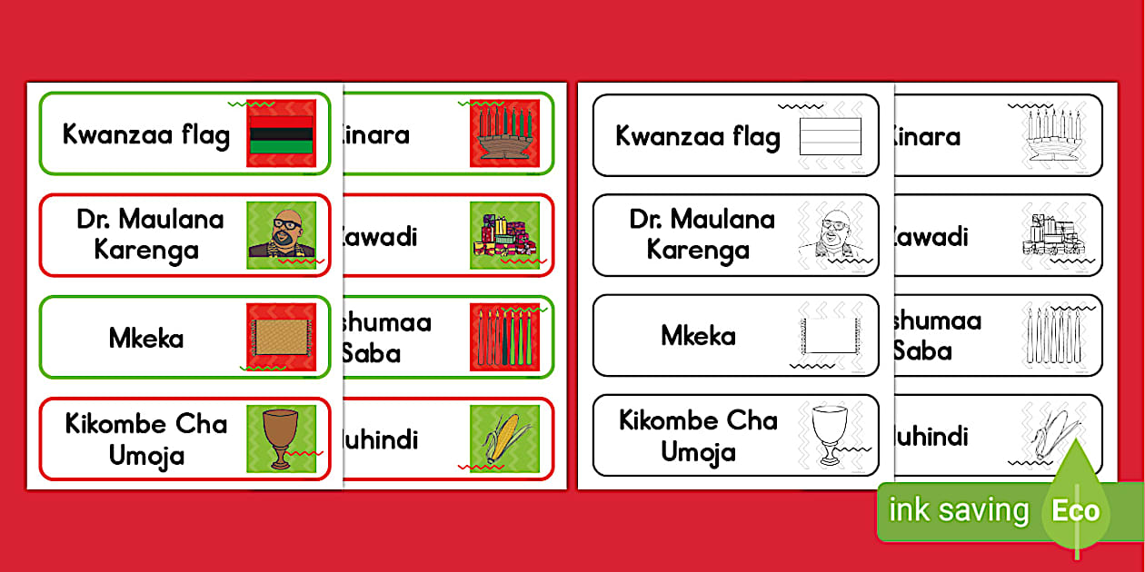 Kwanzaa Word Cards - Grades K-3 (Teacher-Made) - Twinkl