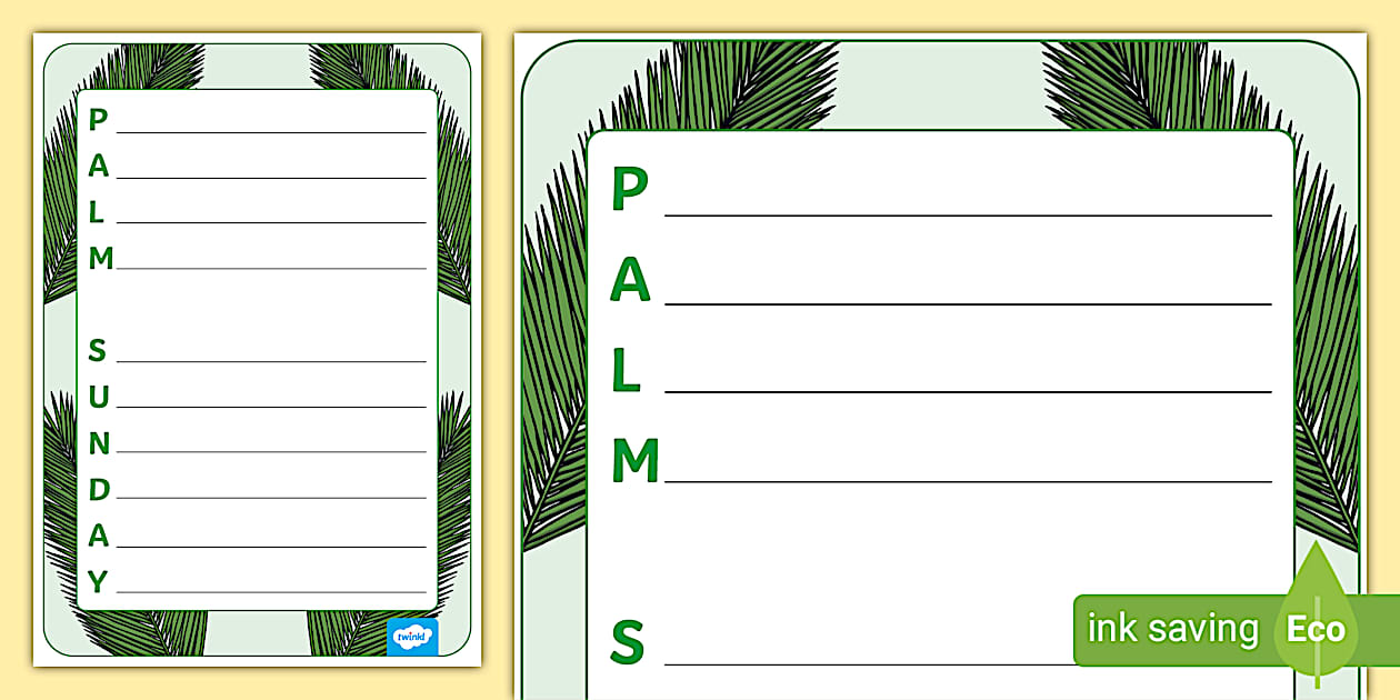Acrostic Palm Sunday Poem | Twinkl Events - Twinkl