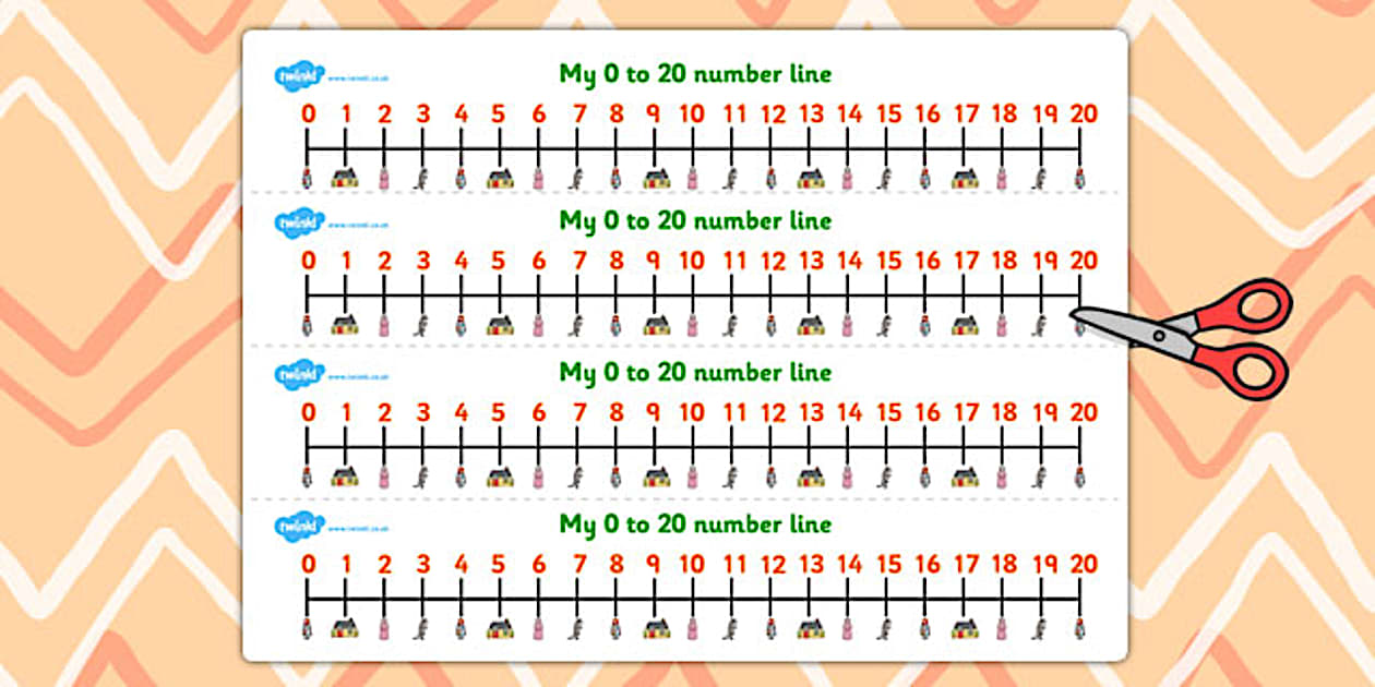 Little Red Riding Hood Number Lines 0-20 - Twinkl
