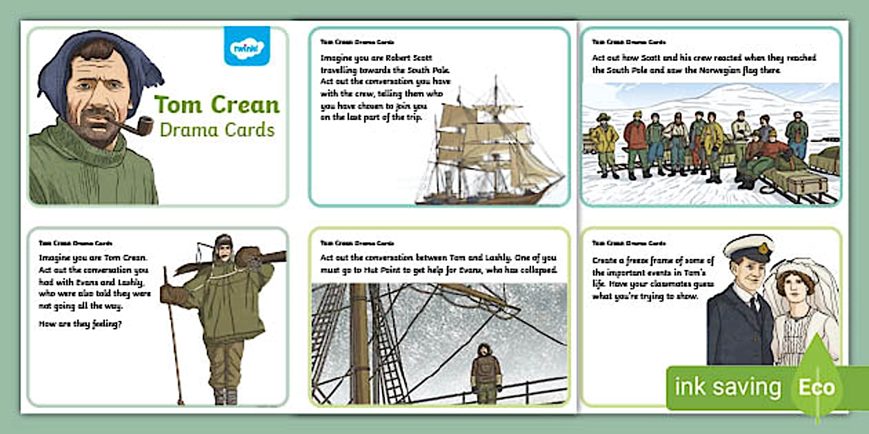 Tom Crean Drama Cards (Hecho por educadores) - Twinkl