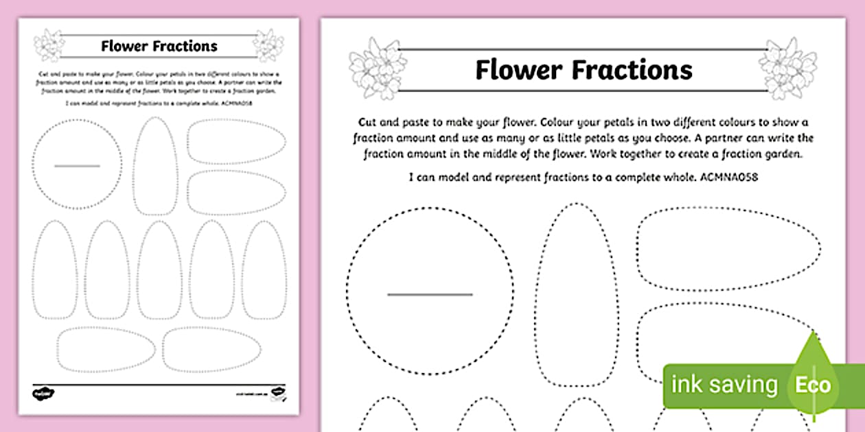 Making Fraction Flowers (Teacher-Made) - Twinkl