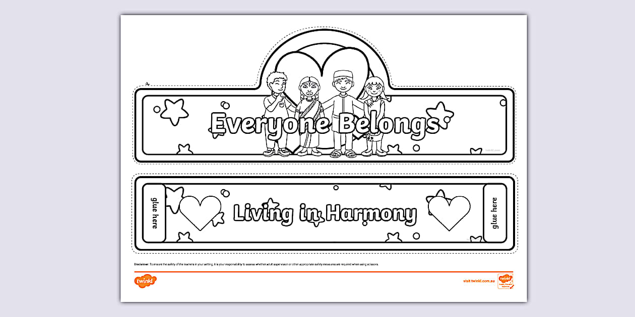 Harmony Day Crown Craft Activity (teacher made) - Twinkl