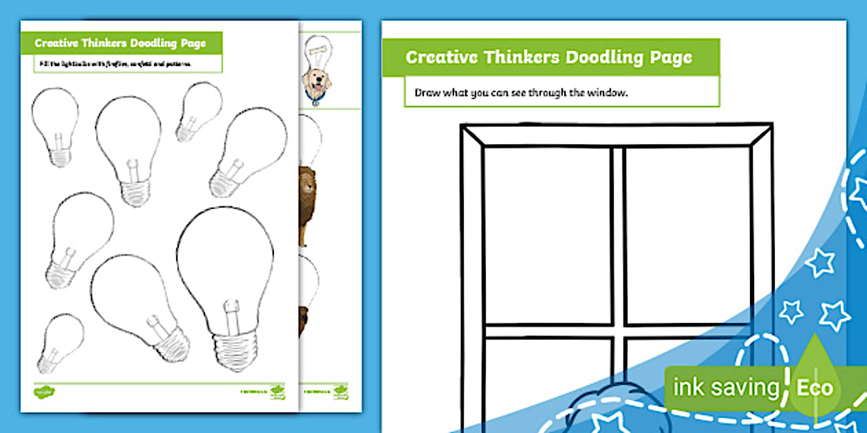 Light-Themed Creative Doodling Pages (Hecho por educadores)