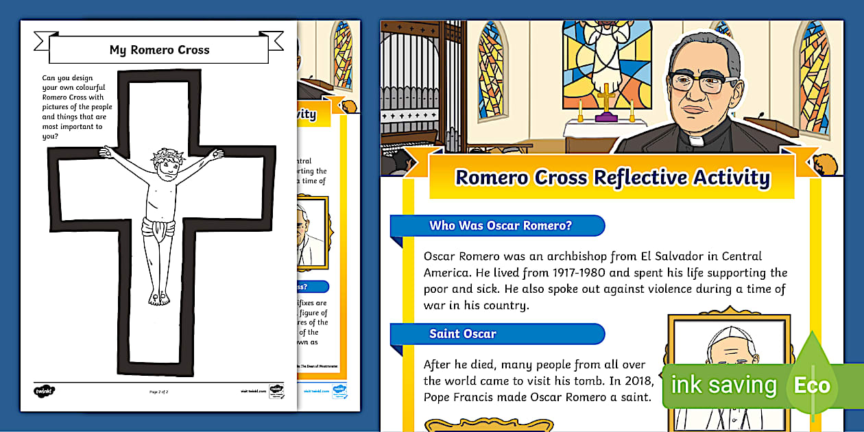 KS1 Romero Cross Activity (teacher made) - Twinkl