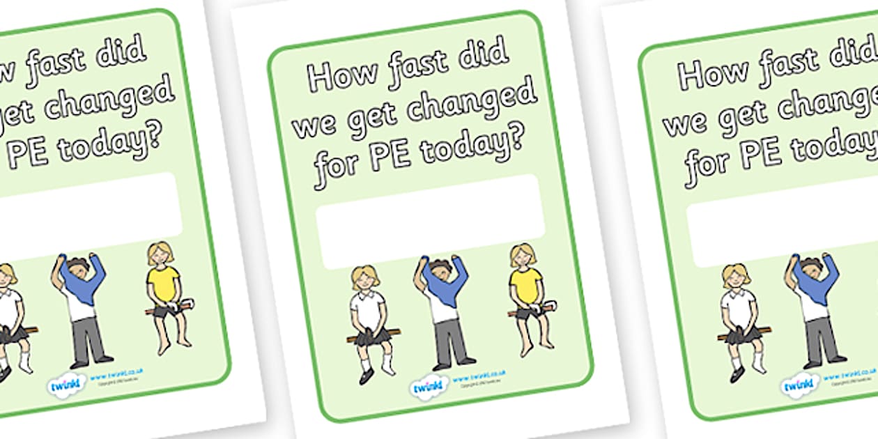 PE Changing Sign (teacher made) - Twinkl