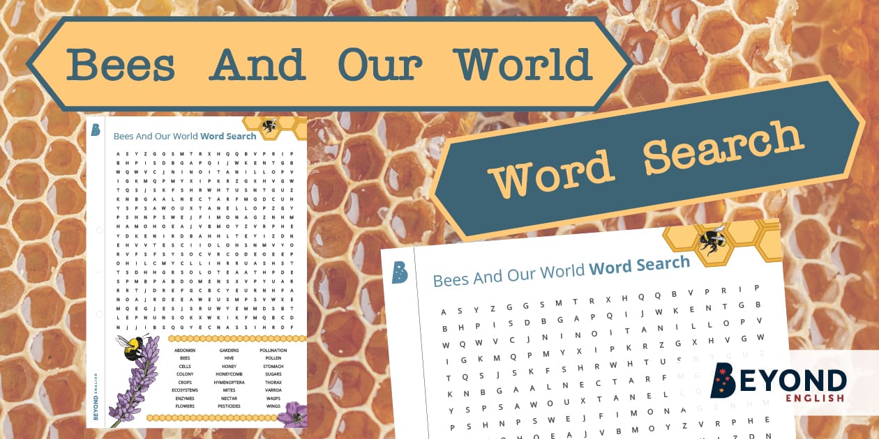 Bees And Our World - Word Search