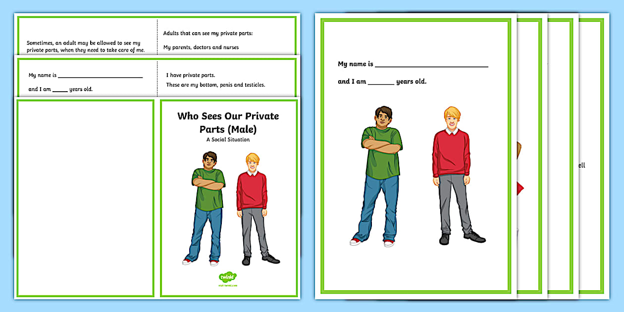 Who Sees Our Private Parts (Male) Social Story - Twinkl