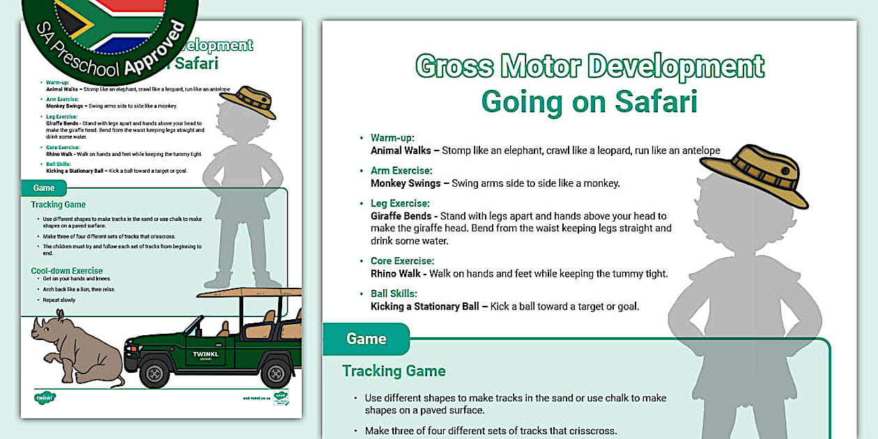 Preschool Gross Motor Development Lesson - Going on Safari