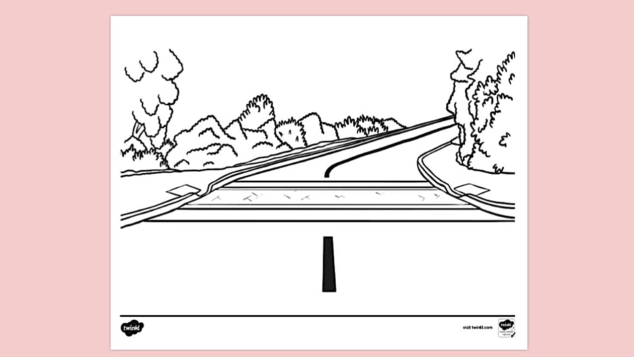 Courtesy Crossing Colouring | Colouring Sheets - Twinkl