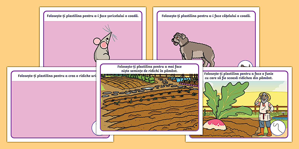 Ridichea uriașă - Planșete pentru modelajul cu plastilina