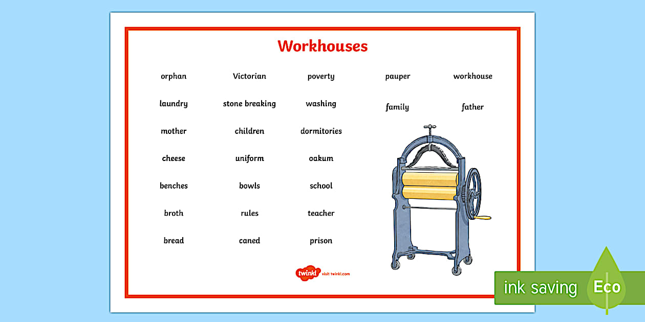 Workhouses Word Mat