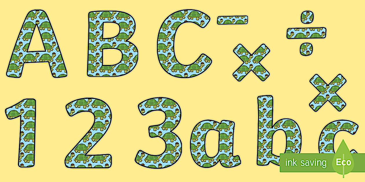 Tortoise themed Display Lettering (teacher made) - Twinkl