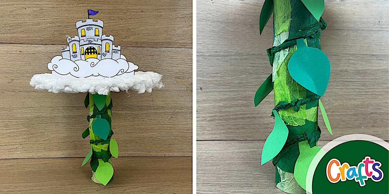 Beanstalk Cardboard Tube Craft (teacher made) - Twinkl